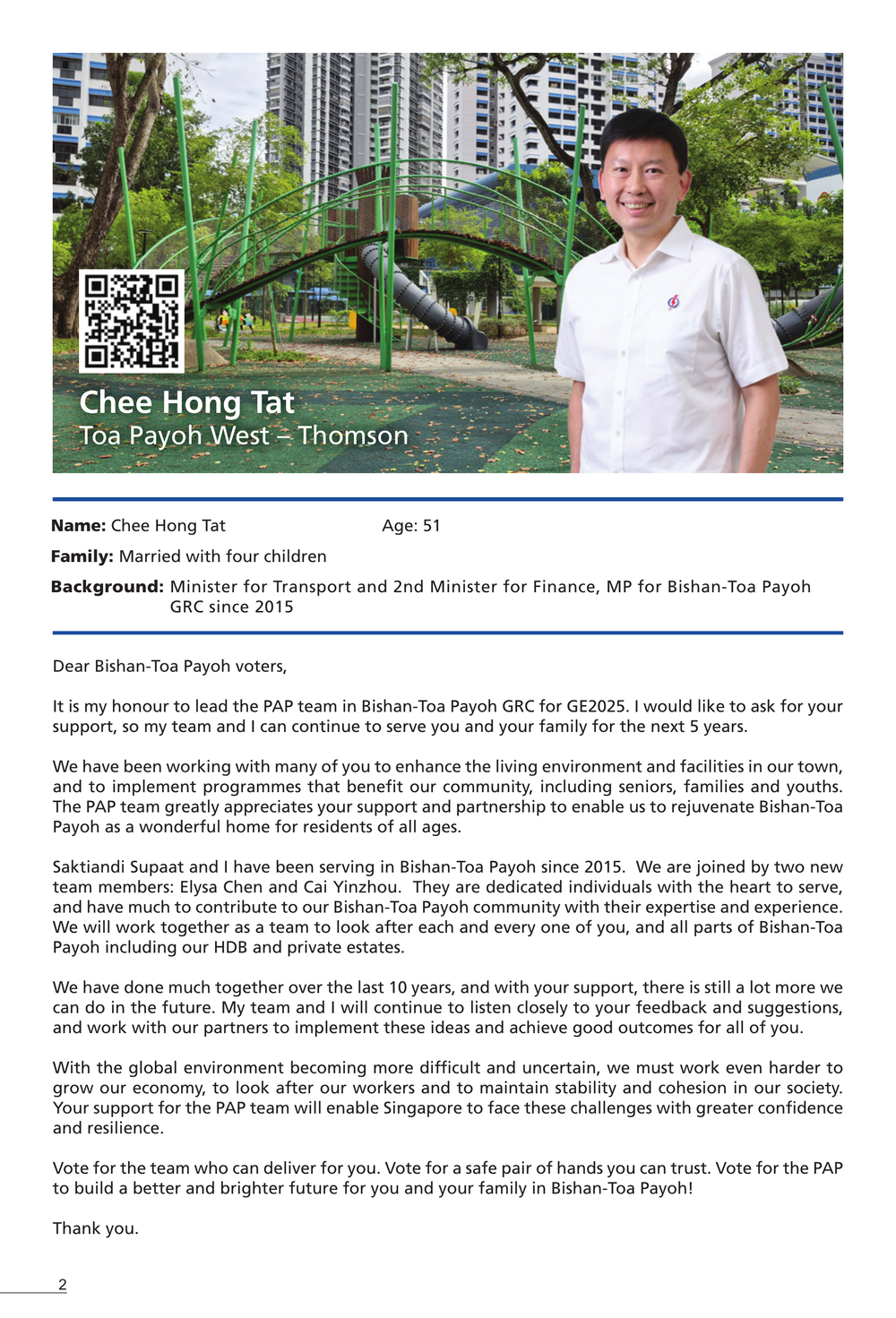 Bishan-Toa Payoh GRC Manifesto — Bishan-Toa Payoh GRC