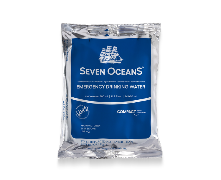 Seven OceanS™ Emergency Drinking Water (SOLAS Compliant) — Compact Food ...