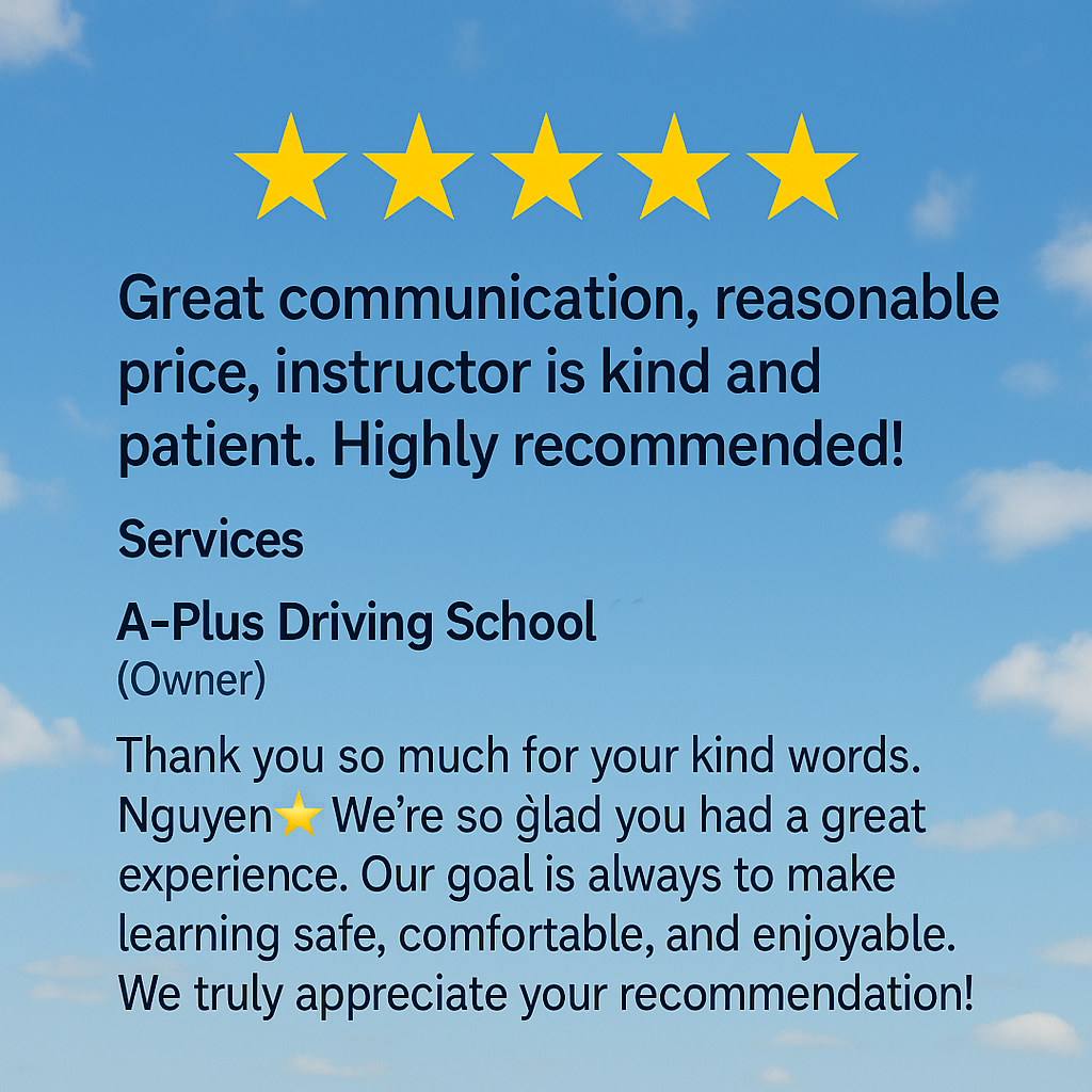 A Plus Driving school | Learn to Drive Safely Today