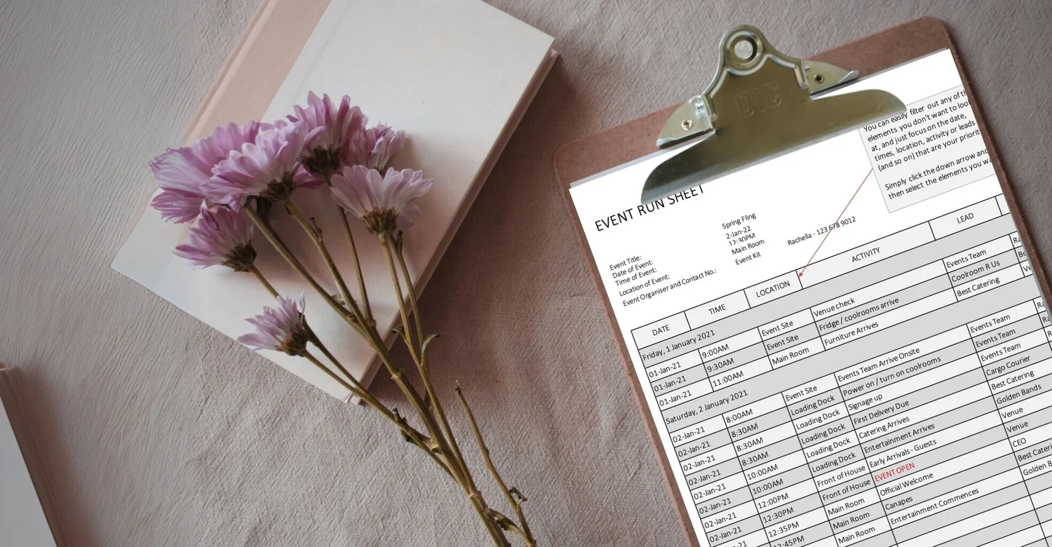 Event Kit | Free Event Run Sheet Template