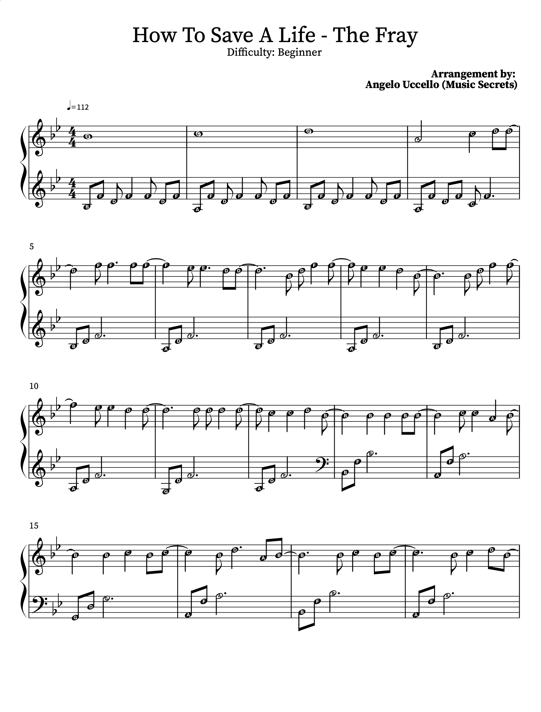 How To Save A Life - Beginner Version (Colour Coded) — Music Secrets