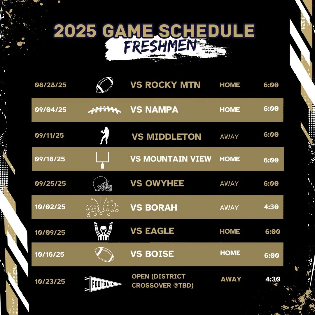 Freshmen Schedule — Kuna Football