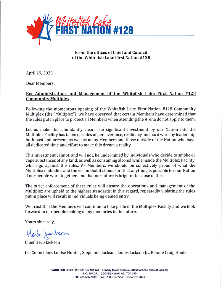 Whitefish Lake First Nation #128