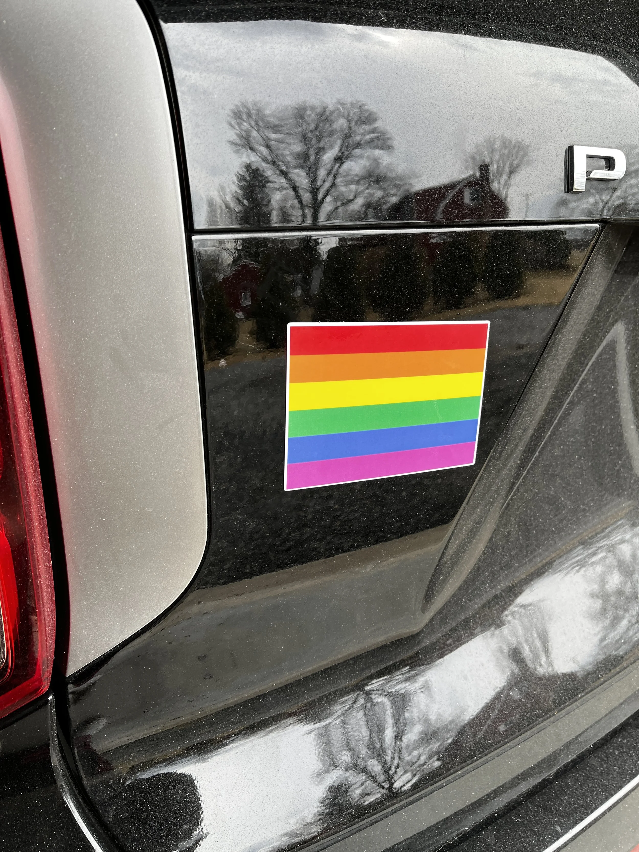 Gay Pride Flag Magnet or Vinyl Decal — The Defiant Dog