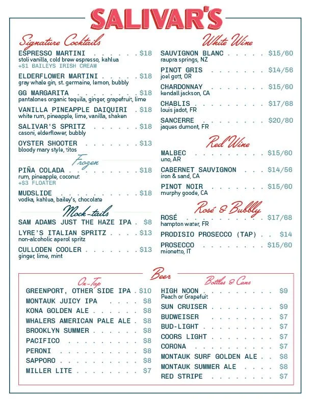 Salivar's Local Fare — SALIVARS