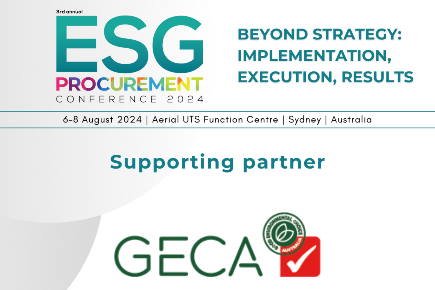 Join Us at the ESG Procurement Conference 2024! — GECA | Good ...
