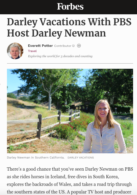 Travels with Darley — Forbes Features Our New Darley Vacations