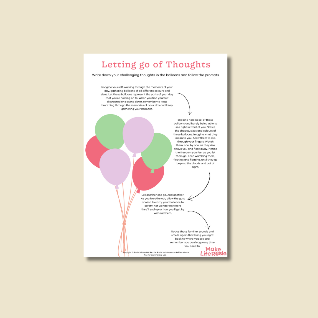 Letting go of thoughts — Make Life Rosie