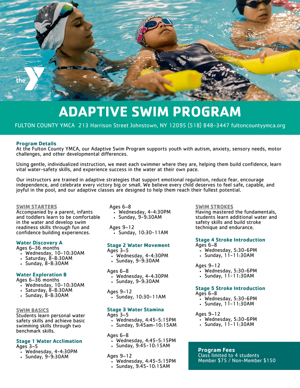 Adaptive Swim Programs — Fulton County YMCA