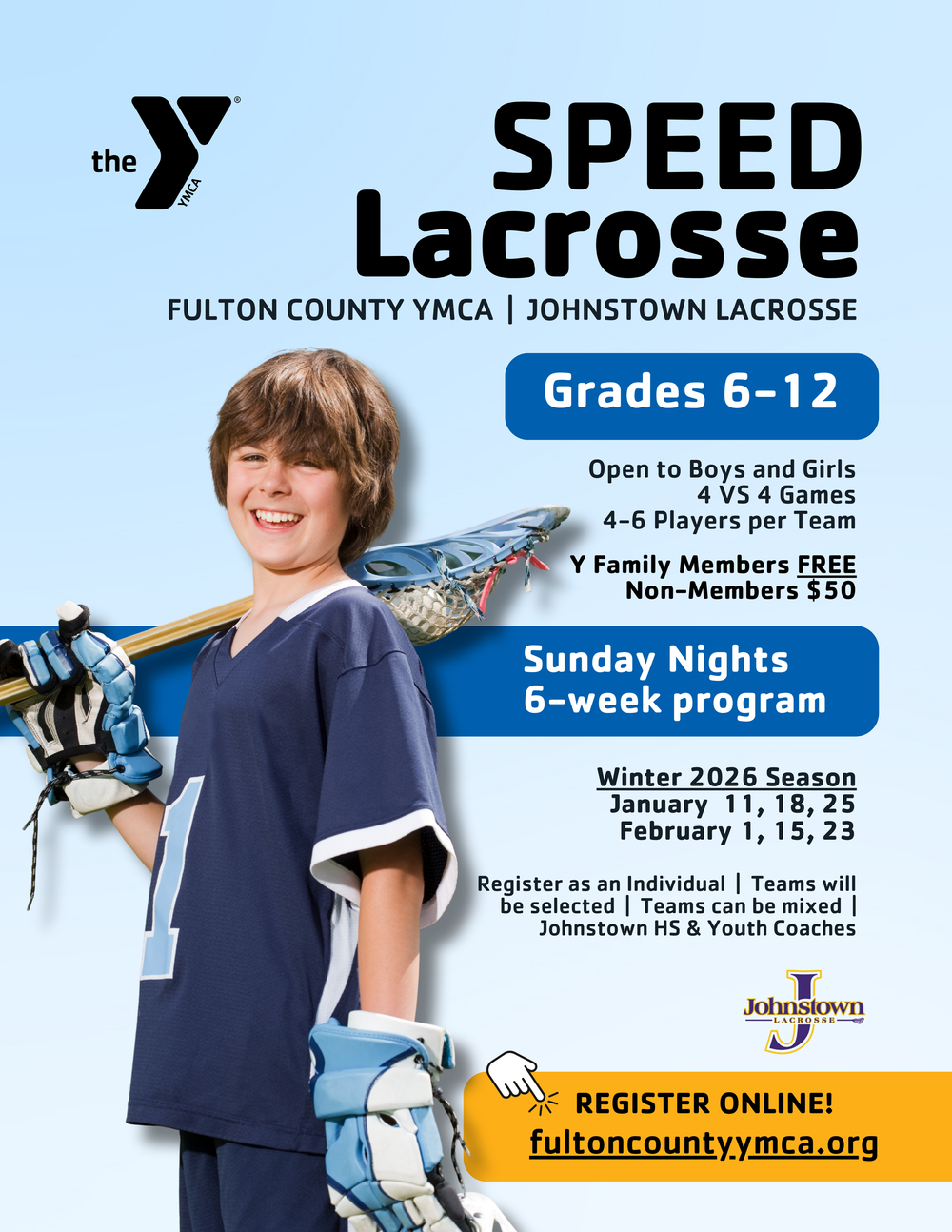 Speed Lacrosse Program 2026 — Fulton County YMCA