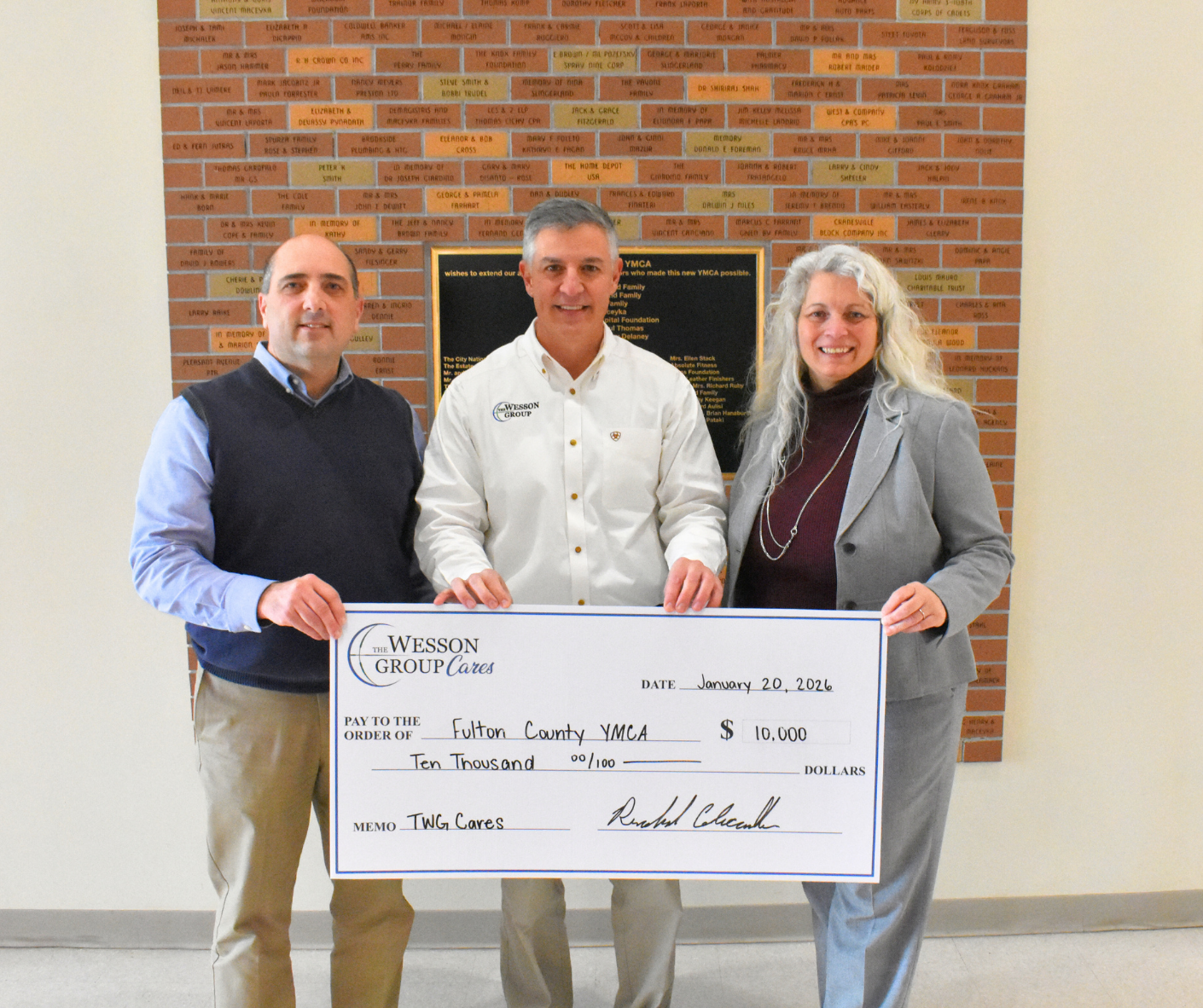The Wesson Group Donates $10,000 — Fulton County YMCA