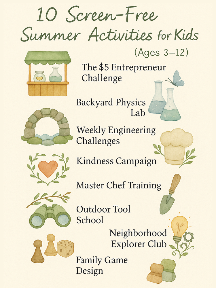 10 Screen-Free Easy Summer Activities for Kids 2025 — Whimsical ...
