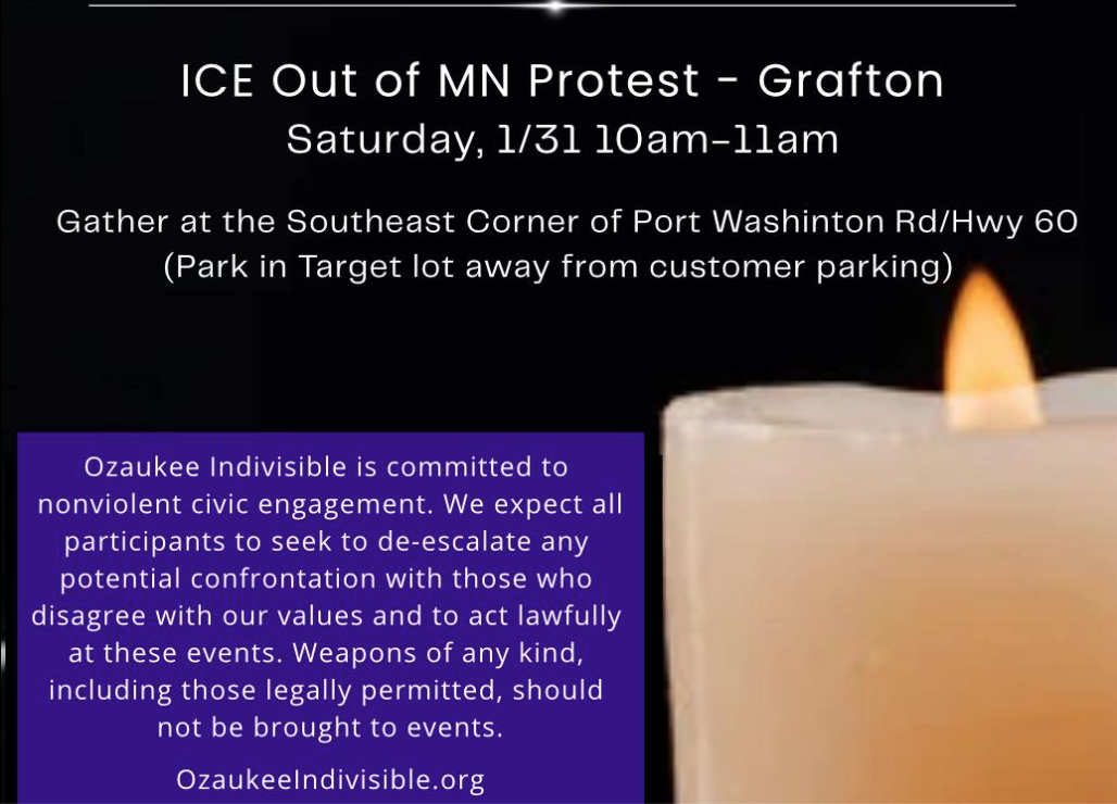 Grafton: ICE Out of MN Protest — Wisconsin Resist