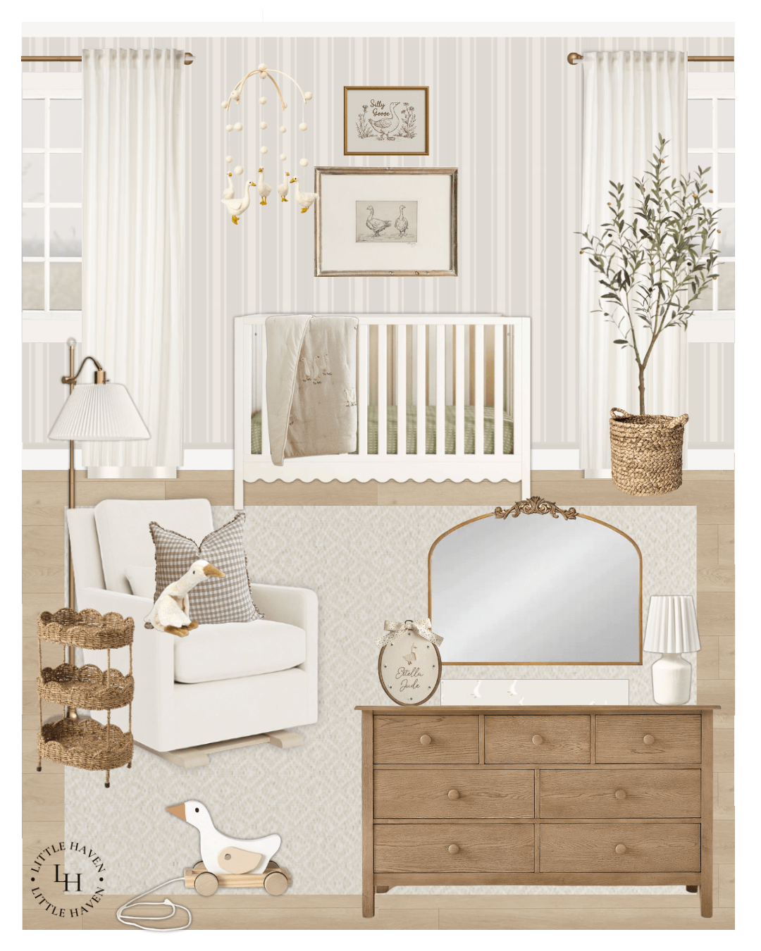 Storybook Vintage Cottage Silly Goose Gender Neutral Non-Toxic Organic ...