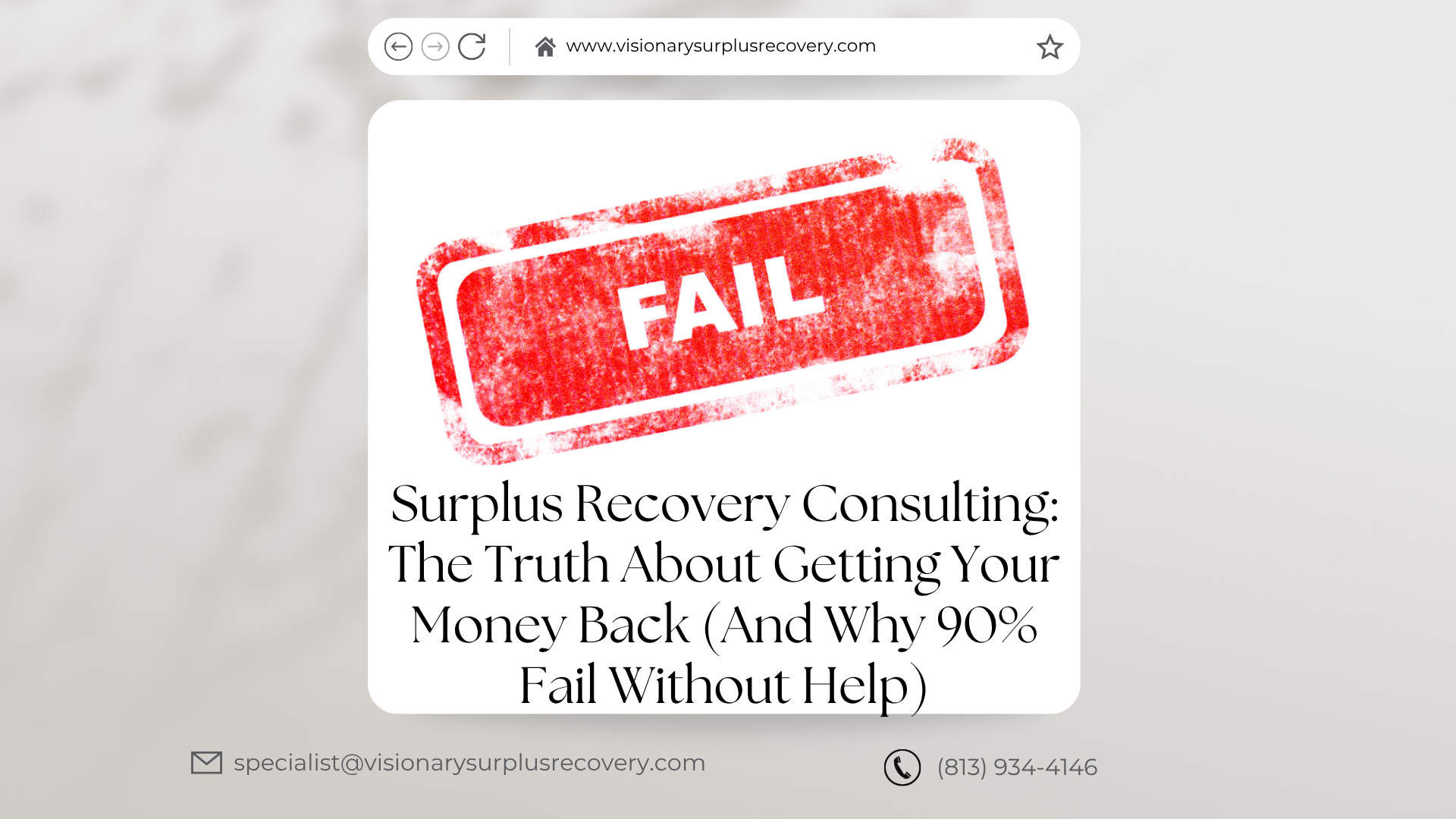 Surplus Recovery Consulting: The Truth About Getting Your Money Back ...