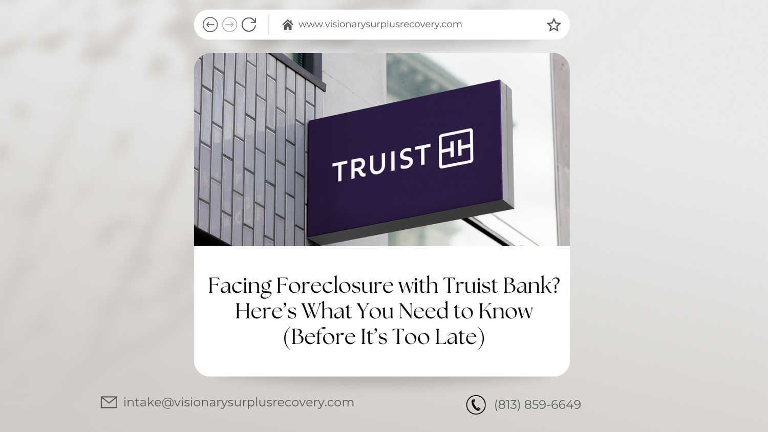 Facing Foreclosure with Truist Bank? Here’s What You Need to Know ...