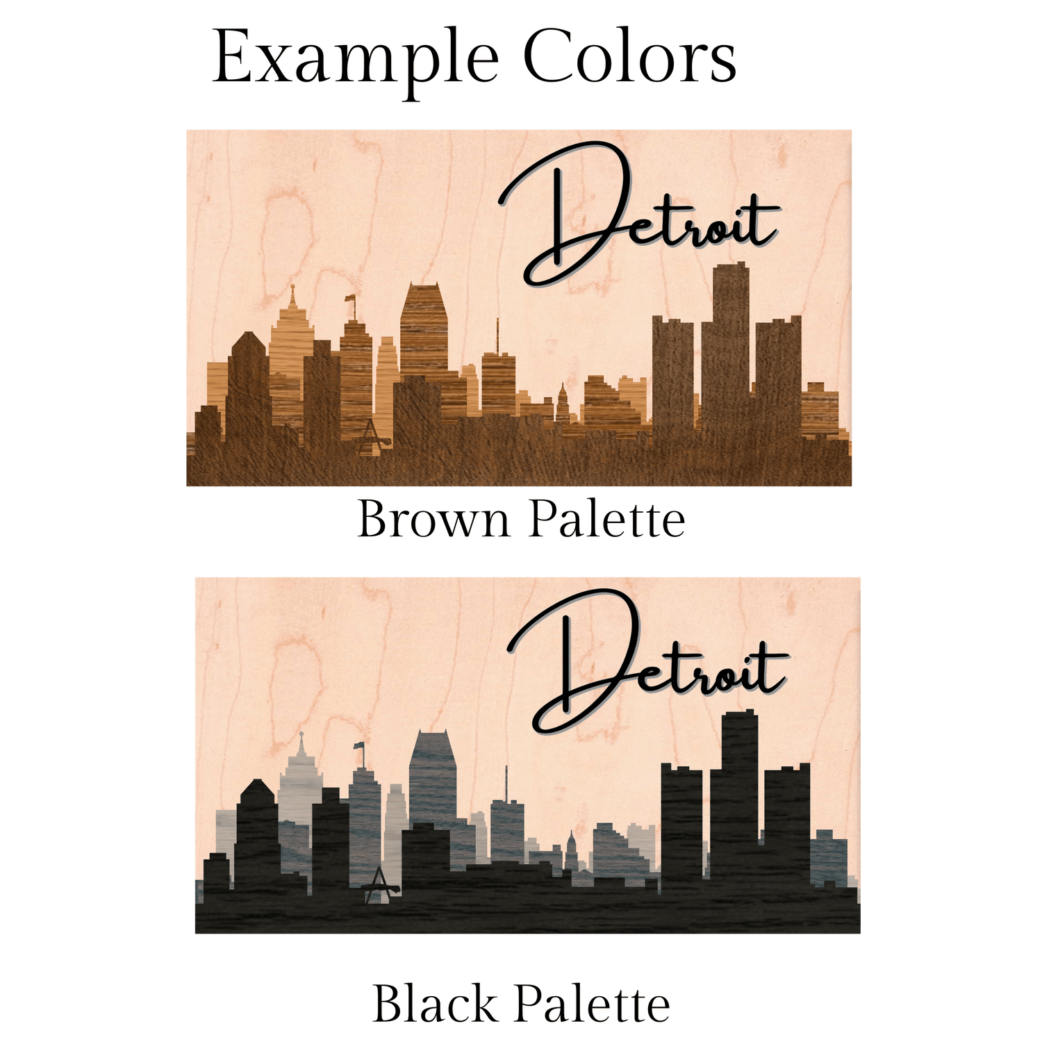 Albuquerque Wood Skyline Wall Art — Anchor and Glass Wood Designs