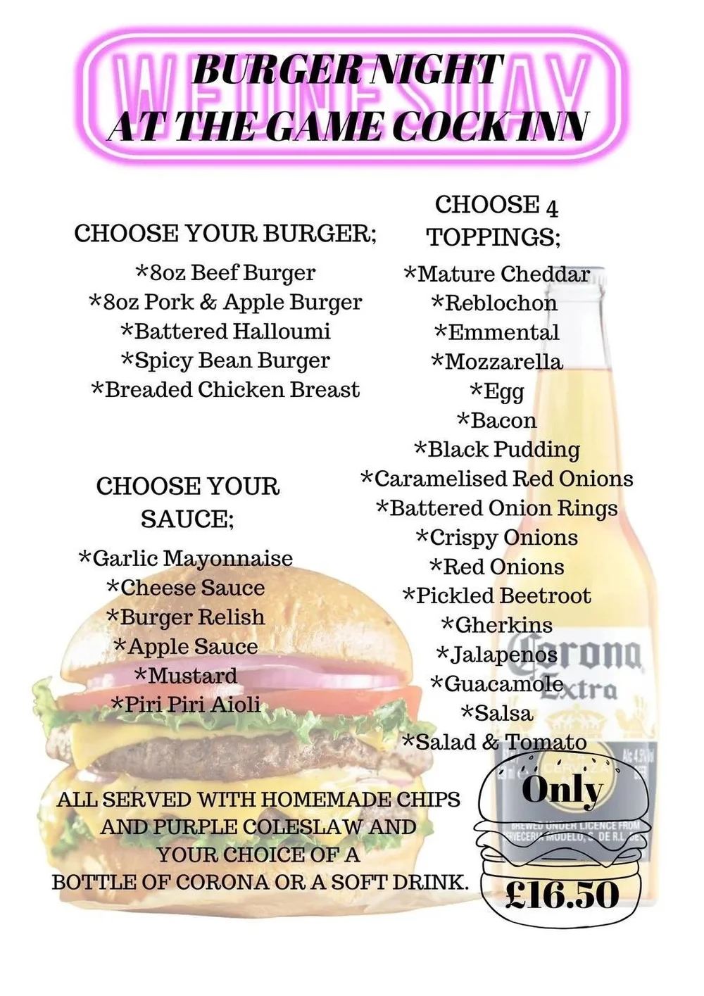 Menu — The Game Cock Inn (Copy) (Copy) (Copy)