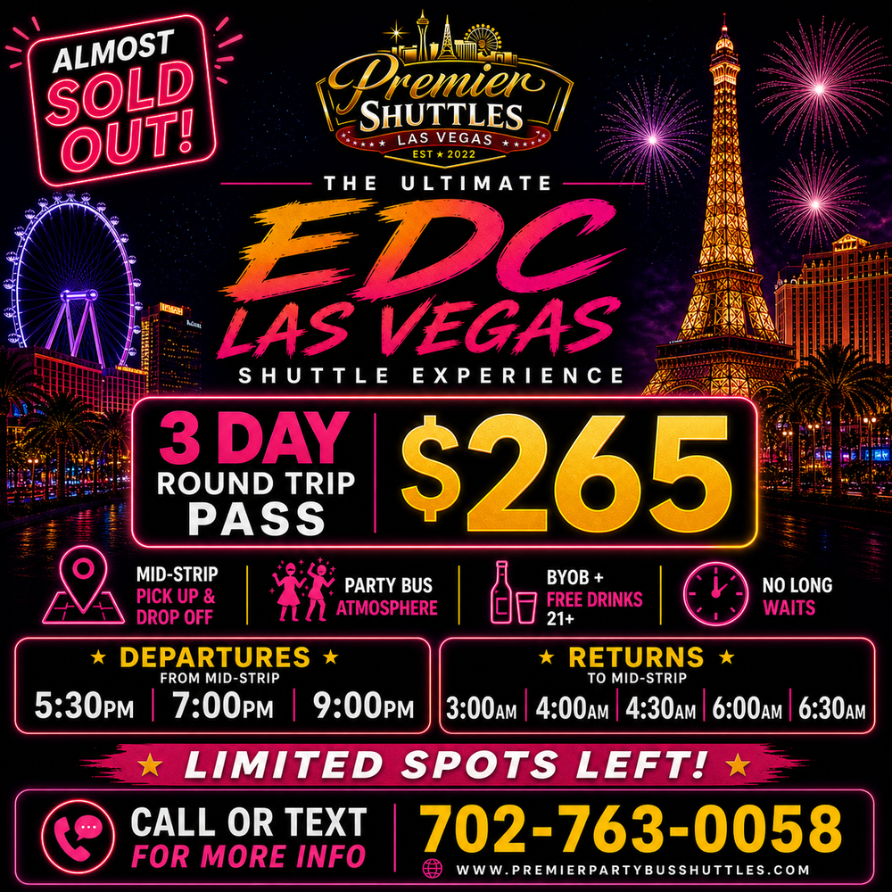 EDC Las Vegas Shuttles | Premier Shuttles Las Vegas| EDC Las Vegas ...