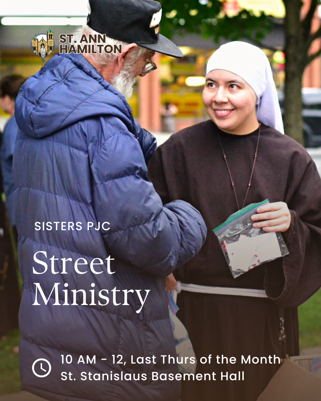 Feb 26 - Street Ministry w/ Sisters PJC — St. Ann Hamilton