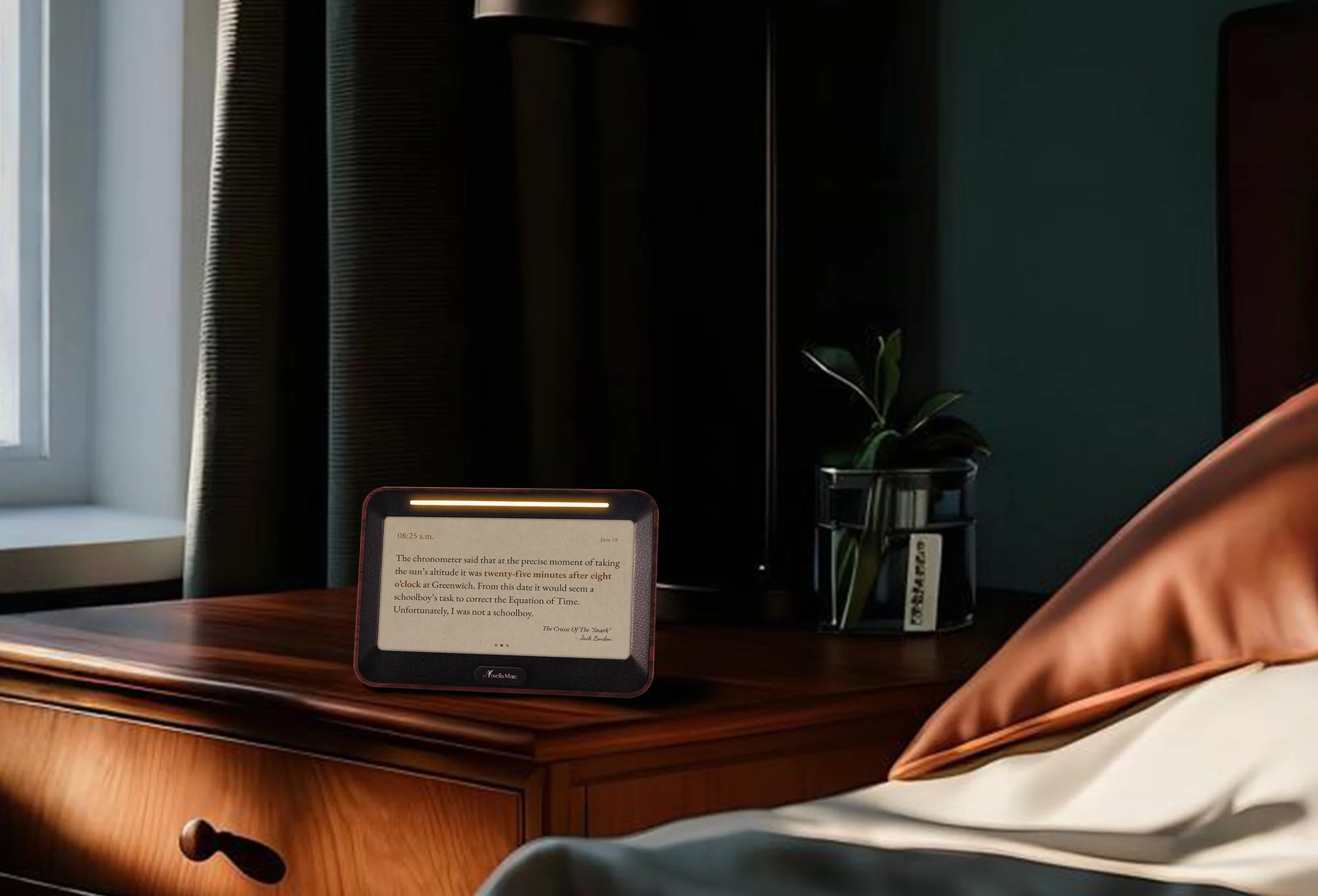 NovellaMate | Literary Clock with time, weather and inspiring quotes