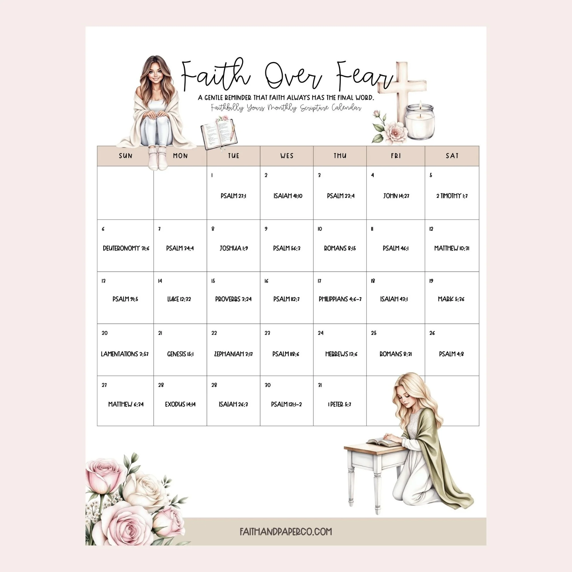 Faith Over Fear Bible Reading Plan — Faith & Paper Co.