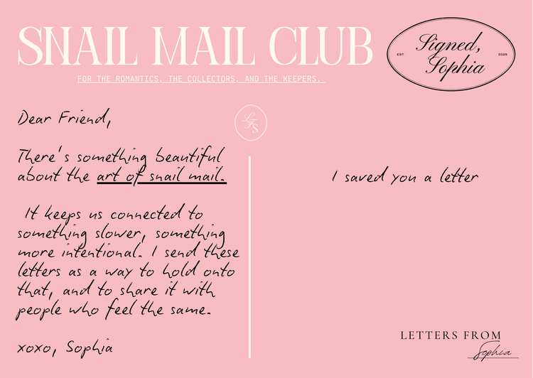Letters From Sophia | Snail Mail, Made Special
