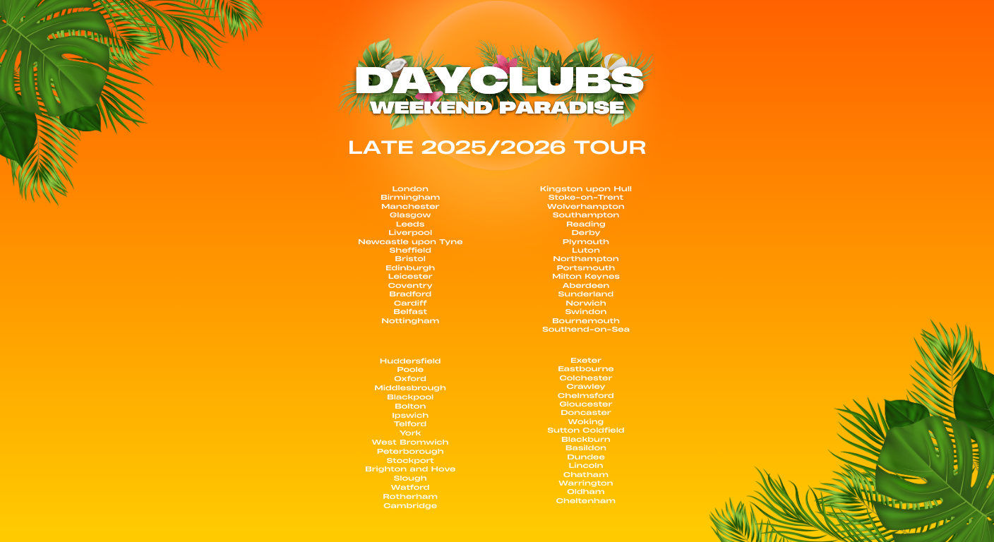 DayClubs | Over 30s Clubbing