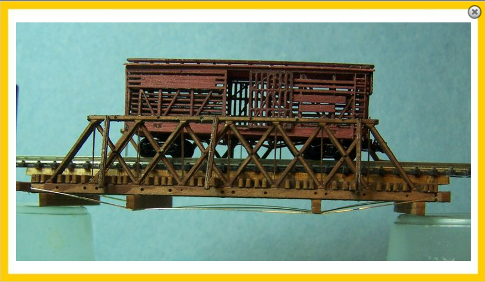 4028 Wood Truss Rod Bridge (55' Span) — Phoenix Model Buildings