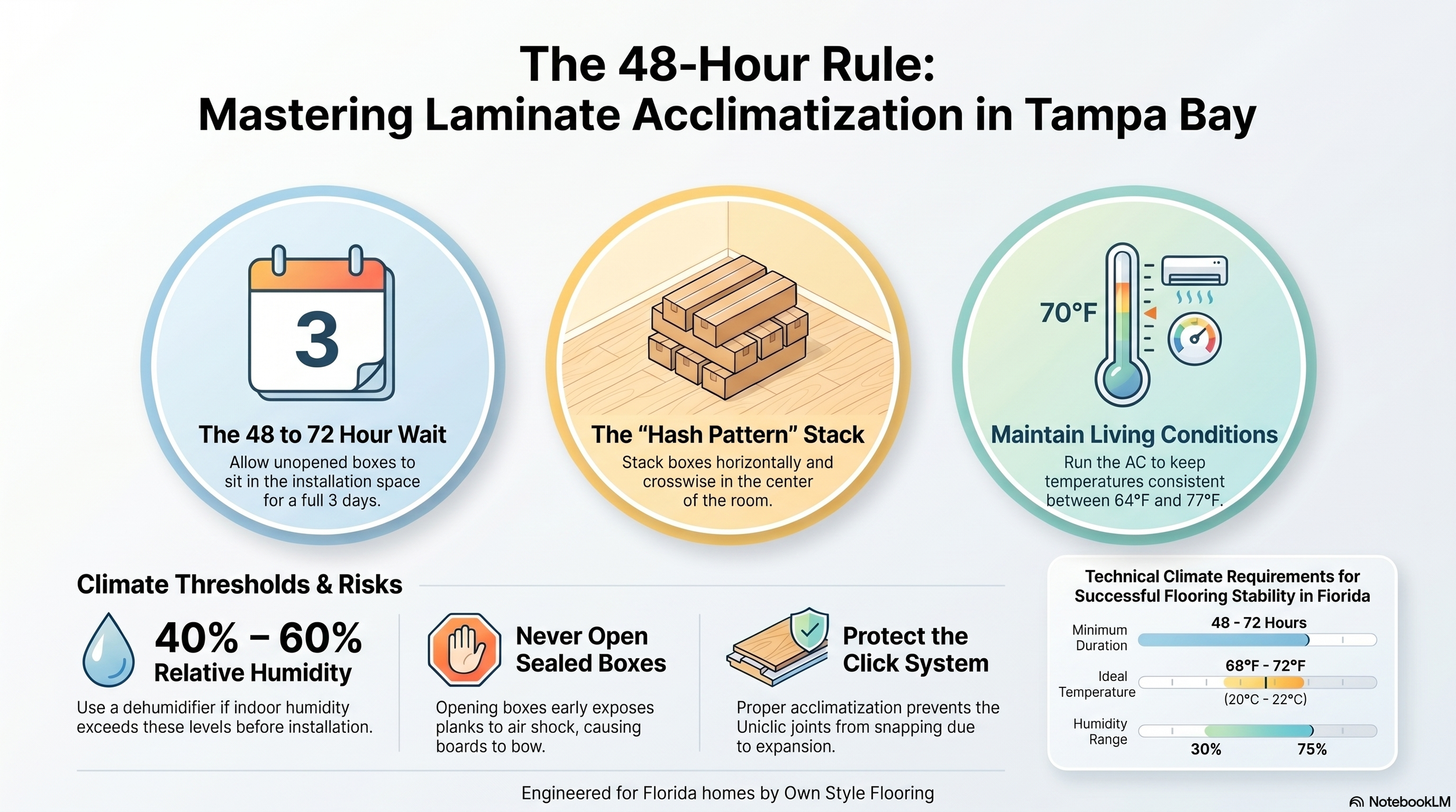 Acclimate Laminate Floors Tampa Bay — 48-Hr Rule | Tampa Bay Flooring ...