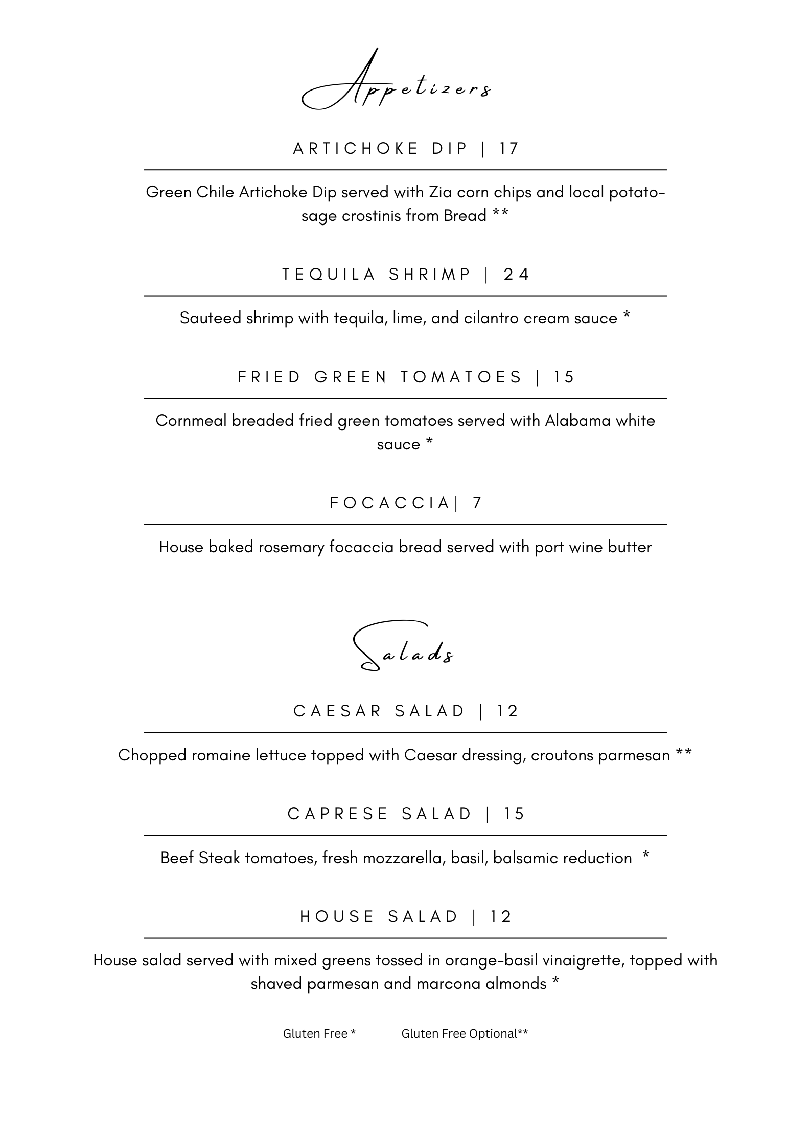 Menu | Explore Our Menu—Book Your Table Today — SERAFINA'S STEAKHOUSE