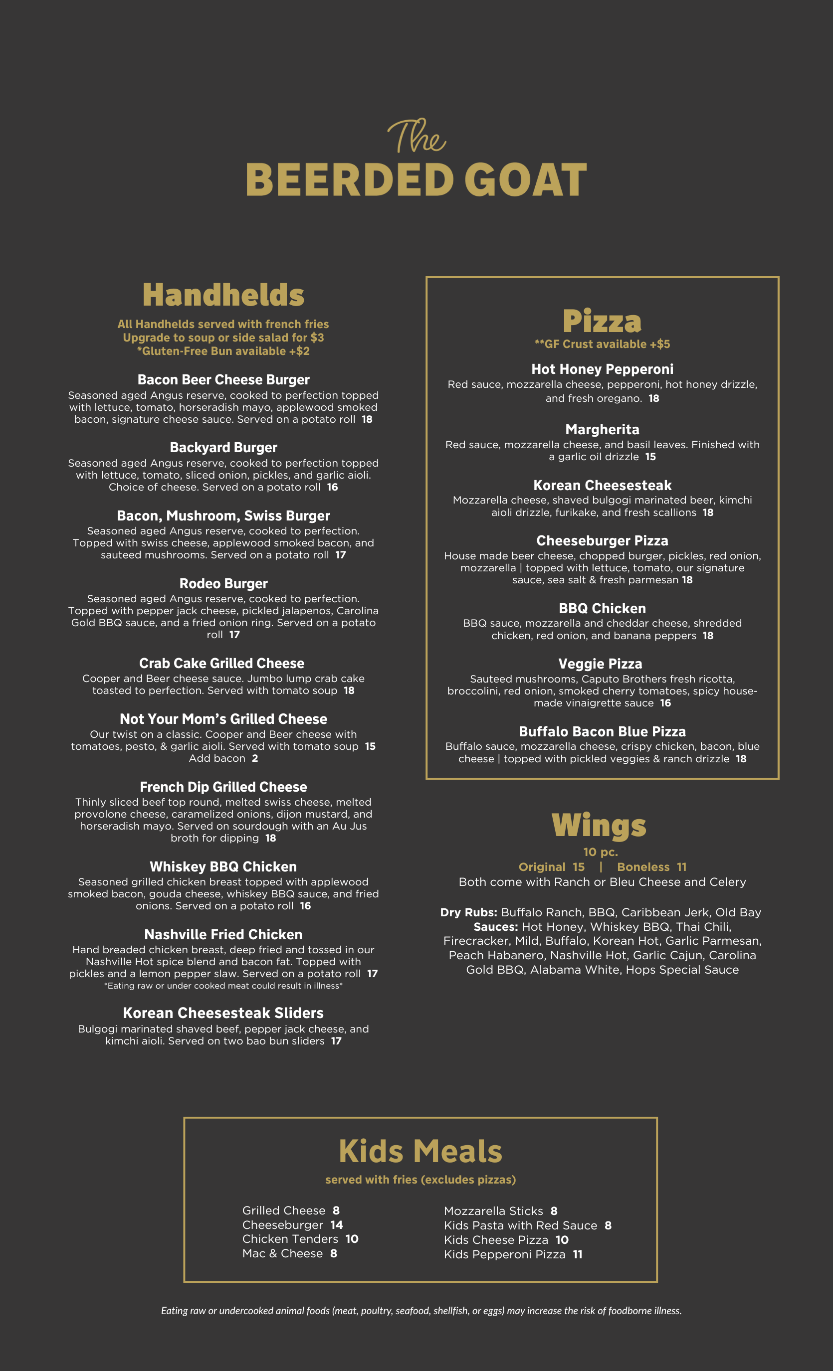 Goat Menu | Explore Our Menu & Join the Herd — Beerded Goat Brewing