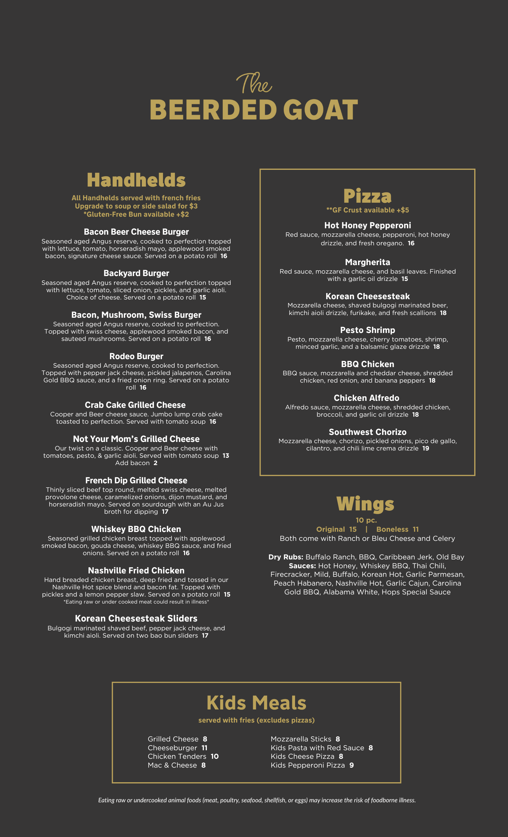 Goat Menu | Explore Our Menu & Join the Herd — Beerded Goat Brewing