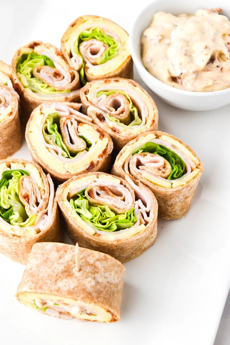 Easy Turkey Pinwheel Roll Ups — Easy Party Eats