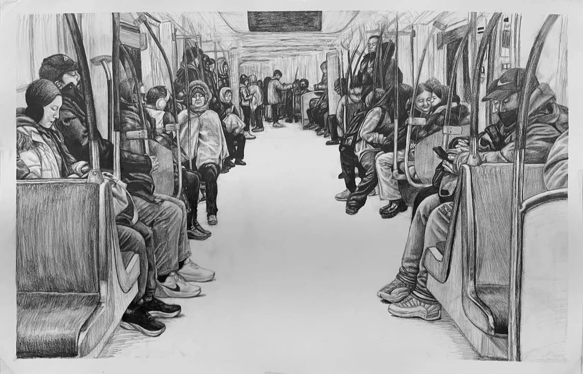 21/01/25, 3:35pm; Line 1 Subway Train, Toronto, ON. — ArtLaunch