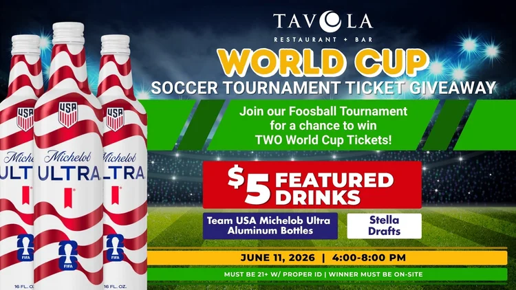 World Cup Foosball Tournament at — Tavola Restaurant + Bar