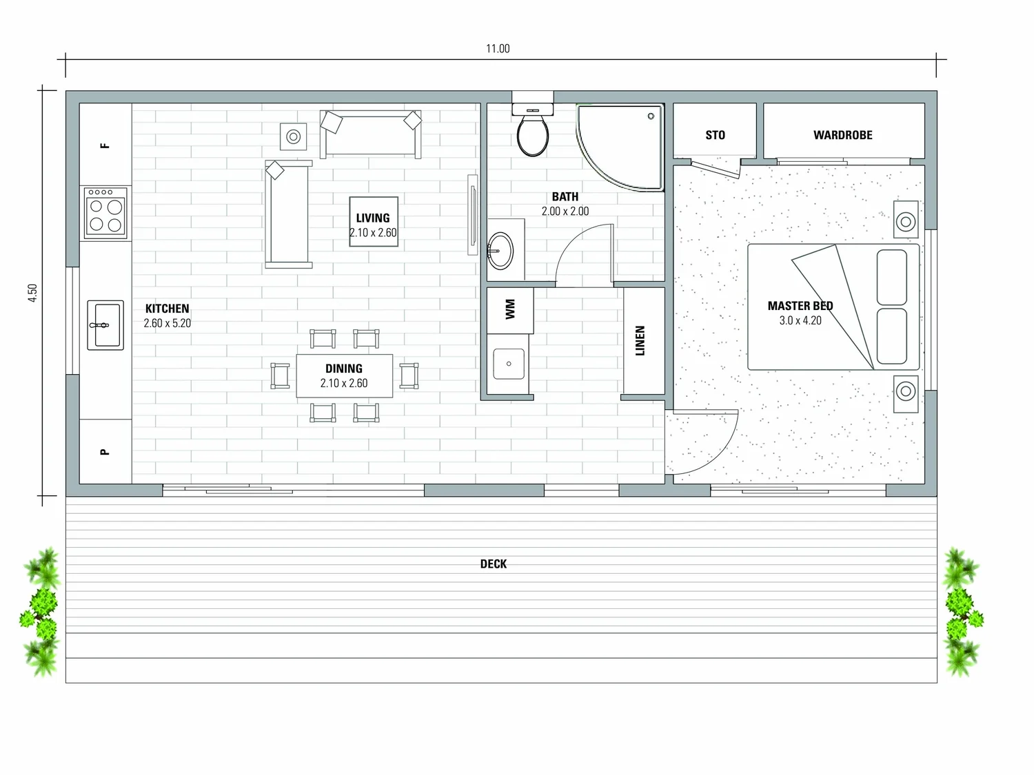 Piha | 1-Bedroom Transportable Home — Modern Settler Transportable Homes