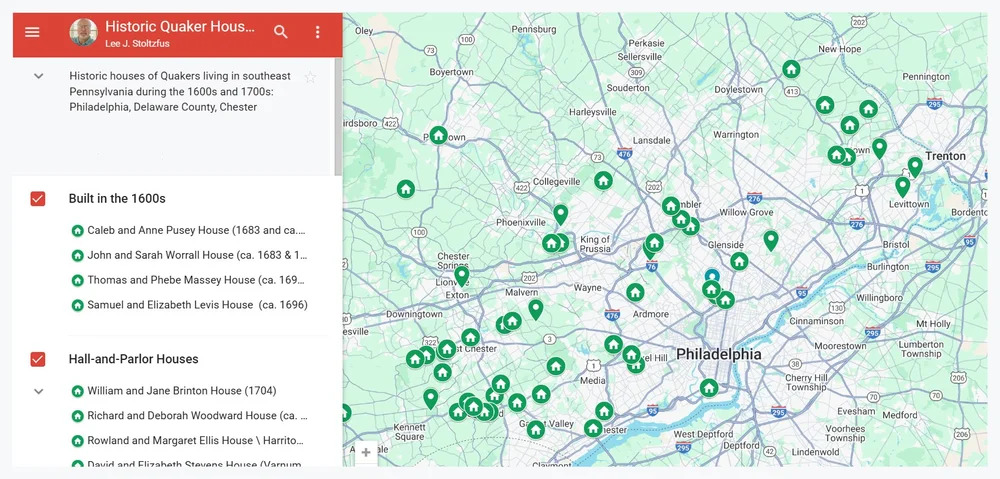HIstoric Quaker Houses of Southeast Pennsylvania.