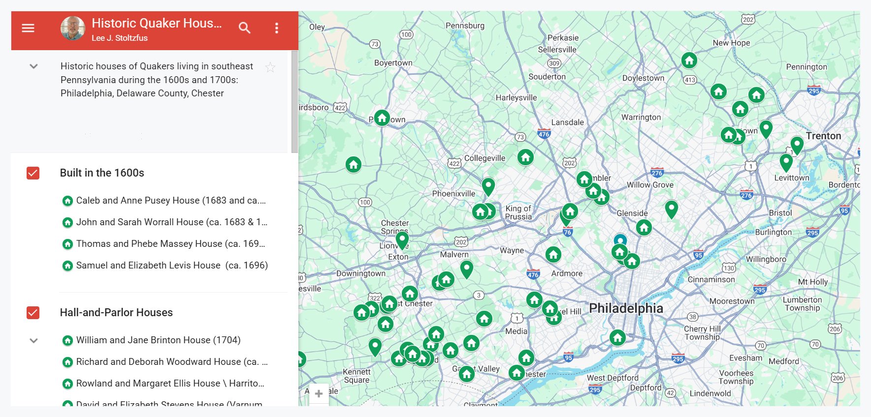 HIstoric Quaker Houses of Southeast Pennsylvania.