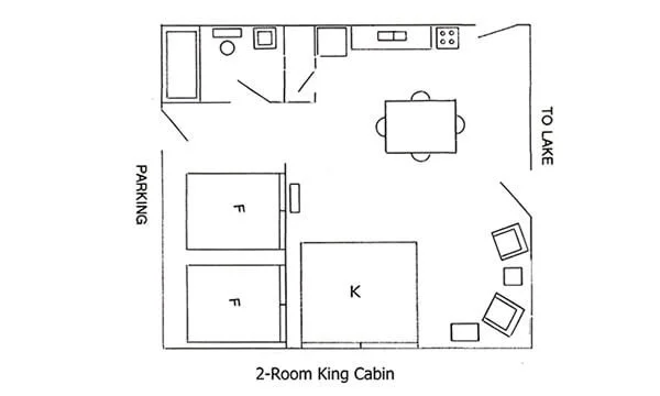 2 Room King Cabins | Happy Hollow Resort