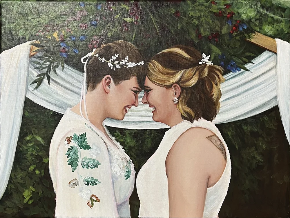 Nina Lee Fine Art Live Wedding Painting