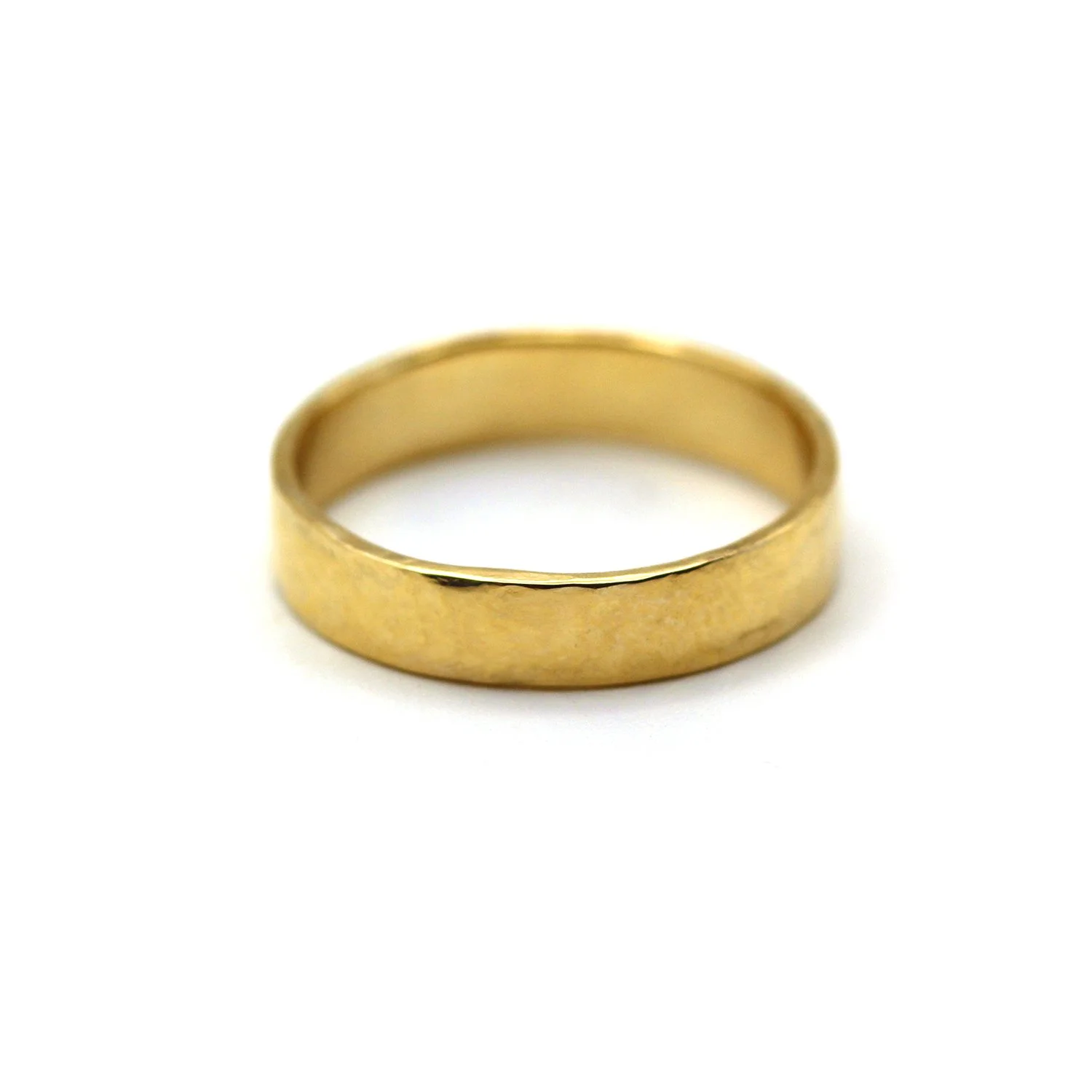 14K Handmade Hammered Gold Ring – Bold & Timeless, Larger Sizes US 9 ...