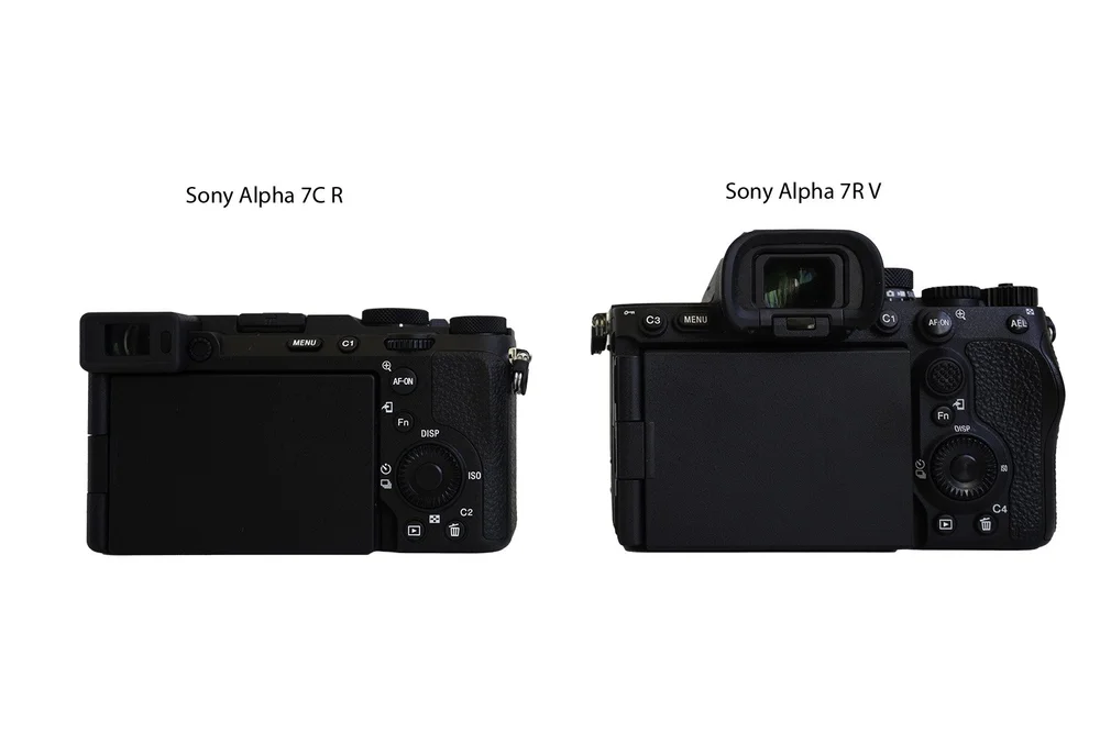 The new Sony Alpha 7C R vs the Sony Alpha 7R V (design + features)