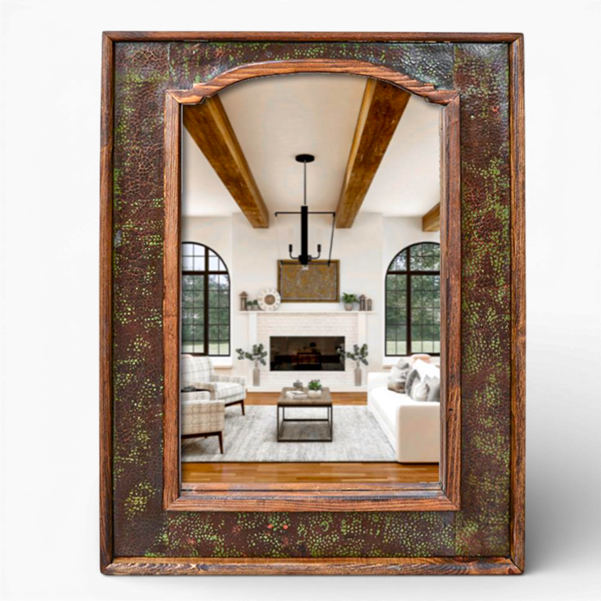 San Felipe Copper Mirror – Verdigris | Handmade Western Copper Mirror ...