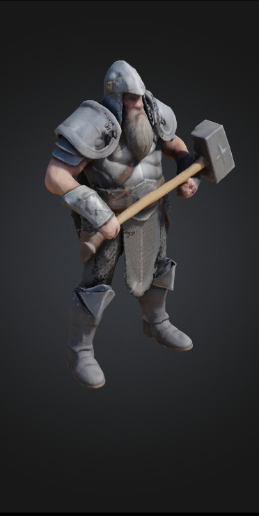 DnD Mini Male Fighter Dwarf — A Millimeter Matters