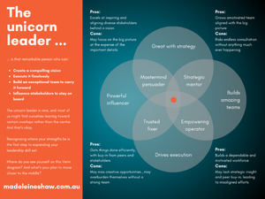 The leadership unicorn … in a Venn diagram — Madeleine Shaw Executive ...