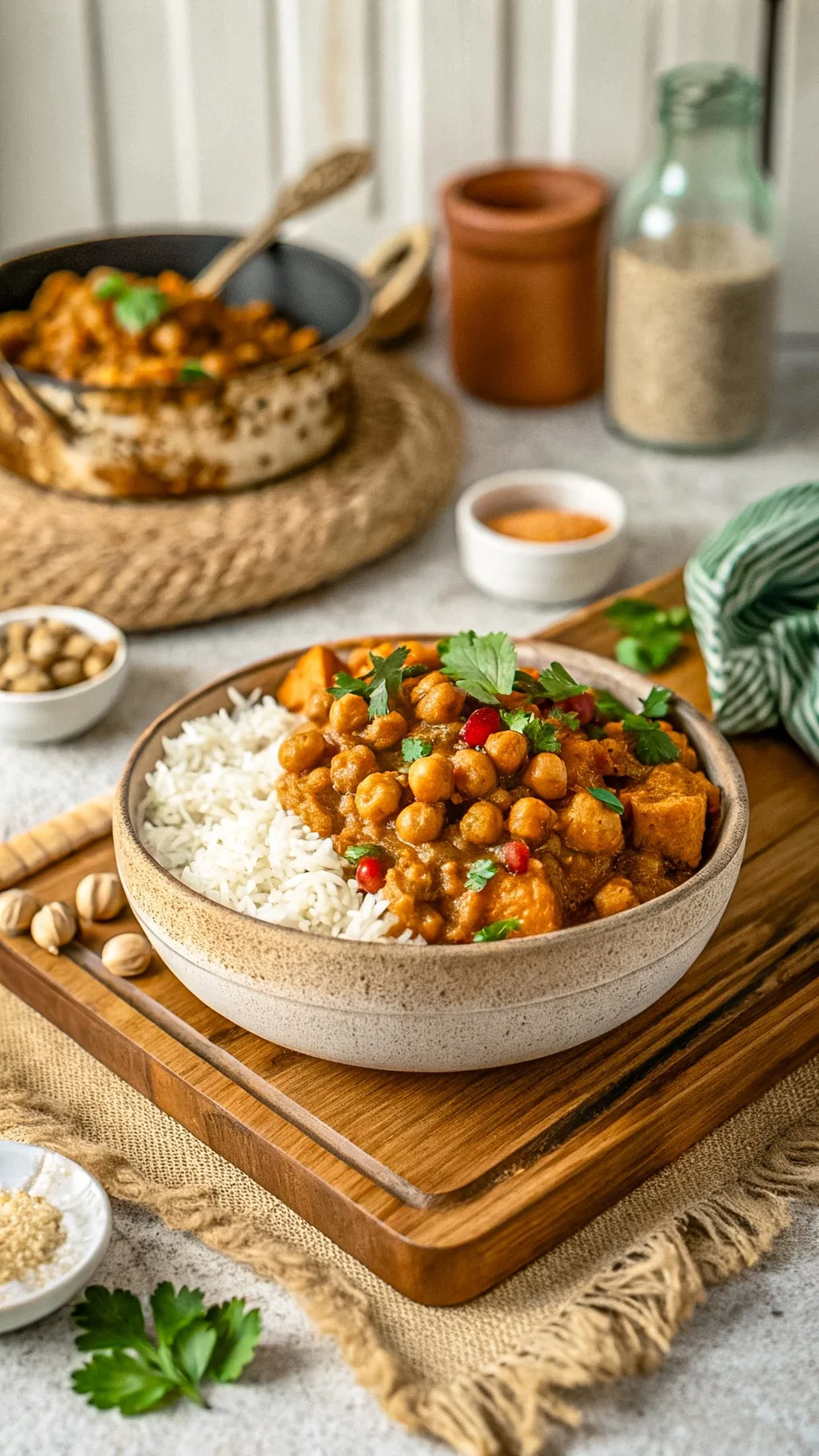 Chickpea Curry Rice Bowl — One Pot Pia