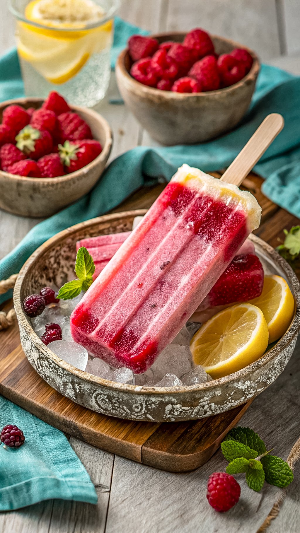 Raspberry Lemonade Popsicles — One Pot Pia