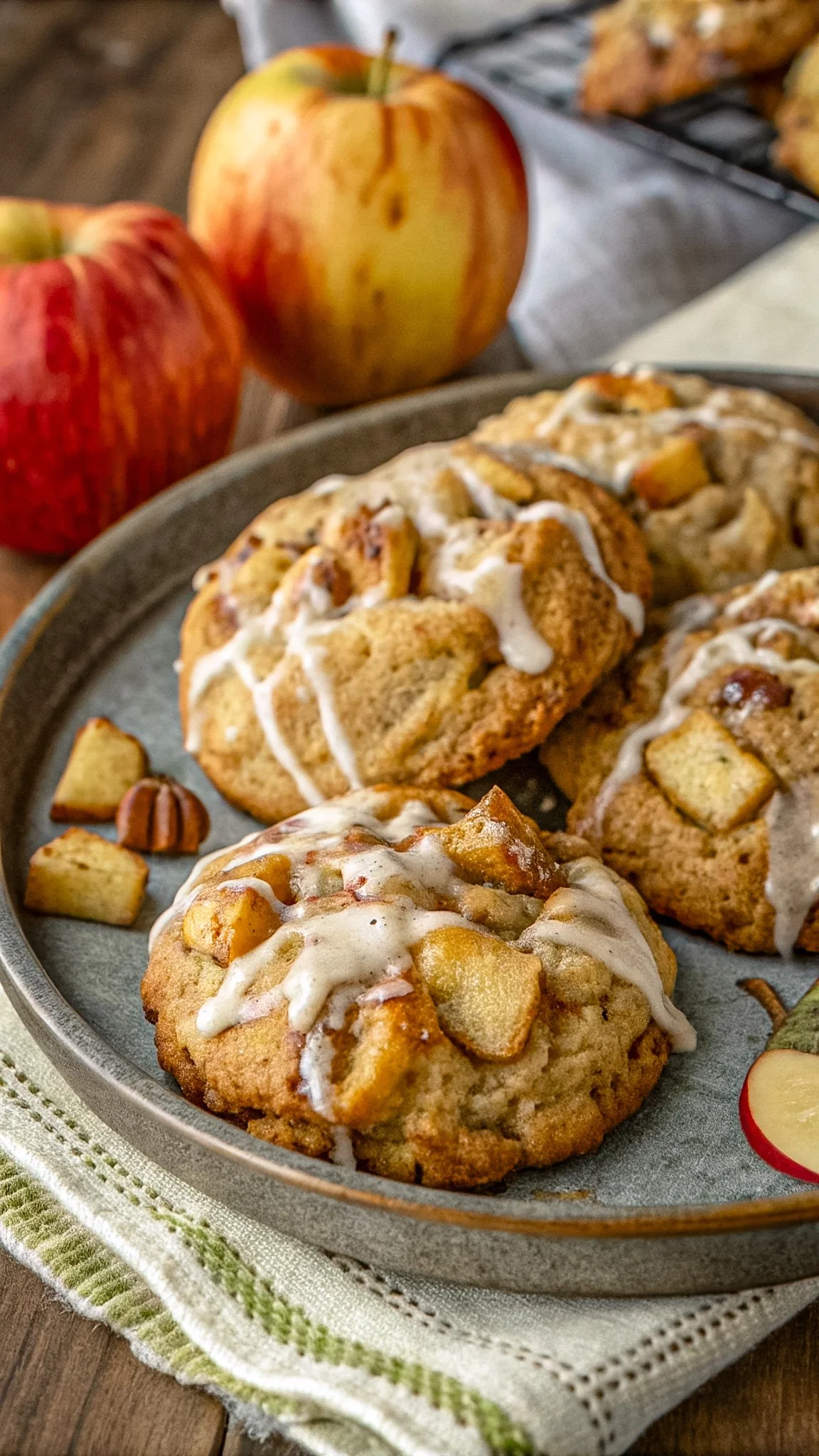 Apple Fritter Cookies — One Pot Pia