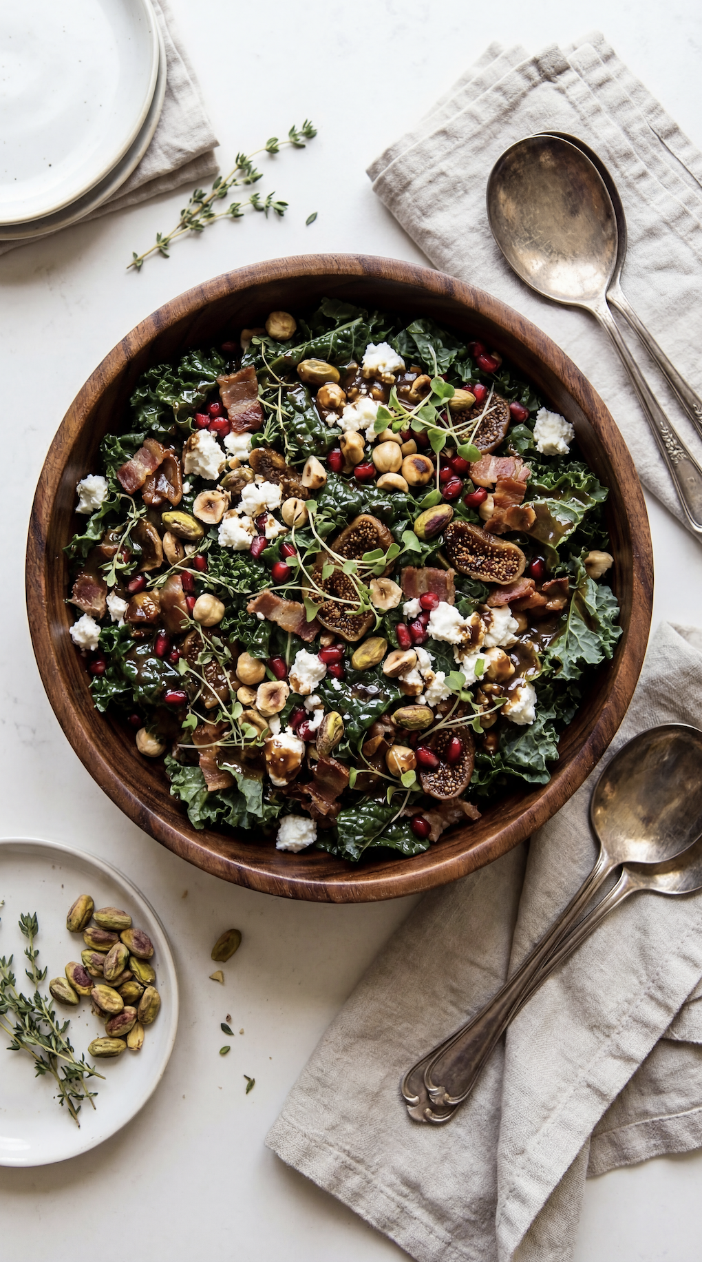 Winter Kale Salad with Figs and Walnuts — One Pot Pia